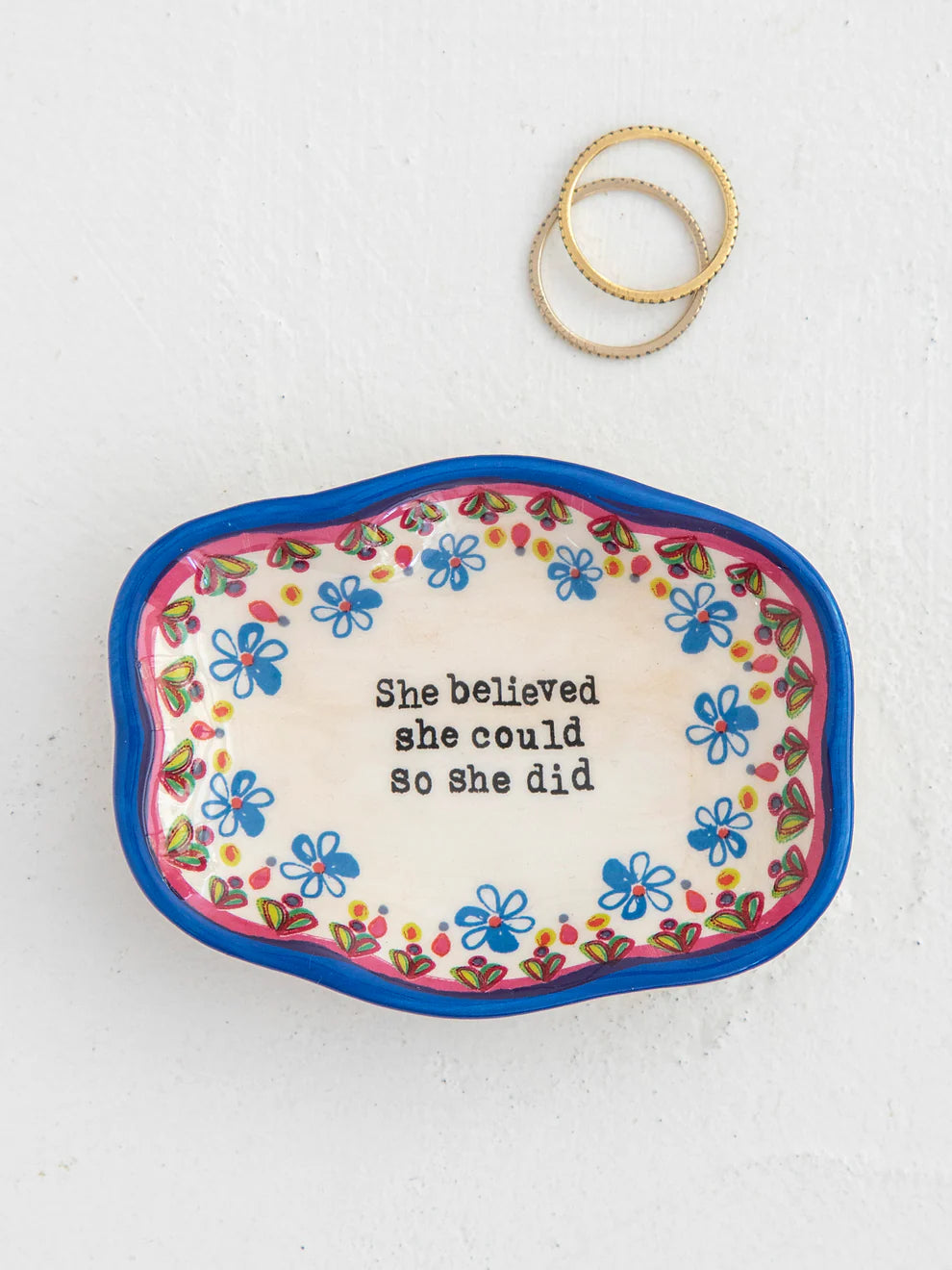 She Believed Trinket Dish – Barbed Wire & Lace