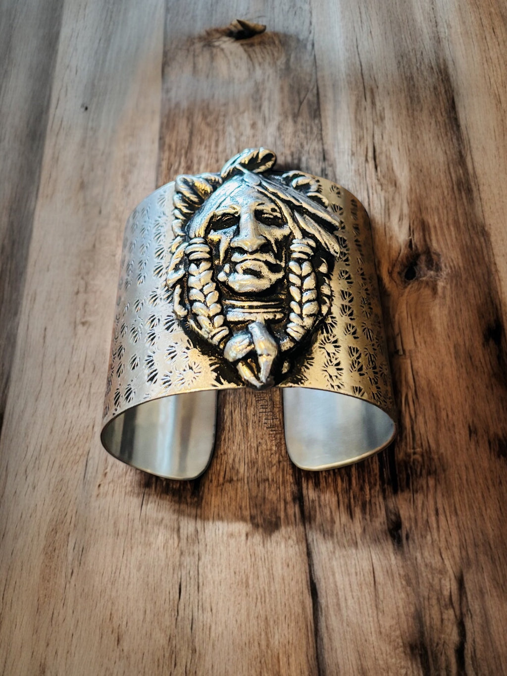 Silver Warrior Cuff – Barbed Wire & Lace