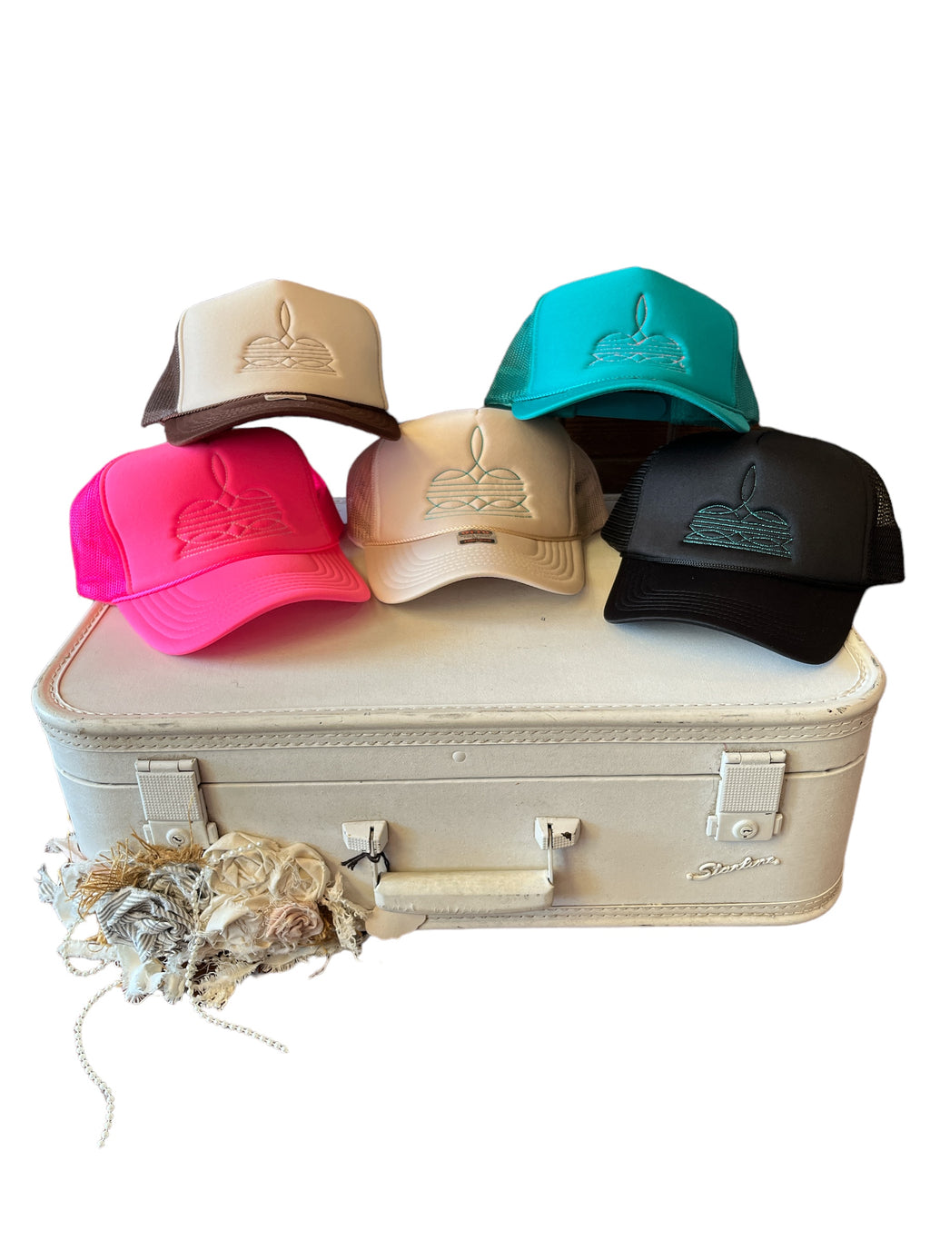 Boot Stitch Trucker Hat – Barbed Wire & Lace