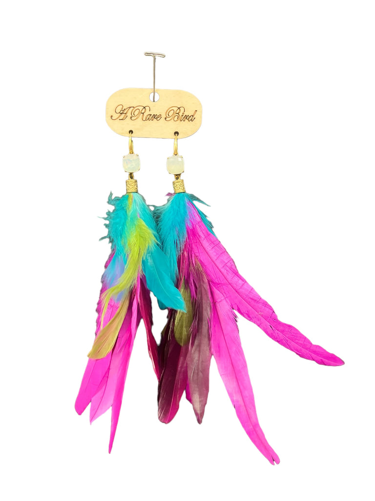 Rare Bird Feather Earrings – Barbed Wire & Lace