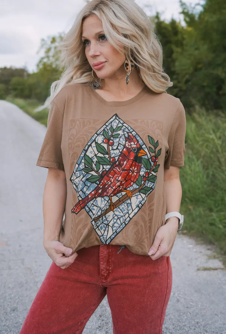 When Cardinals Appear Tee – Barbed Wire & Lace